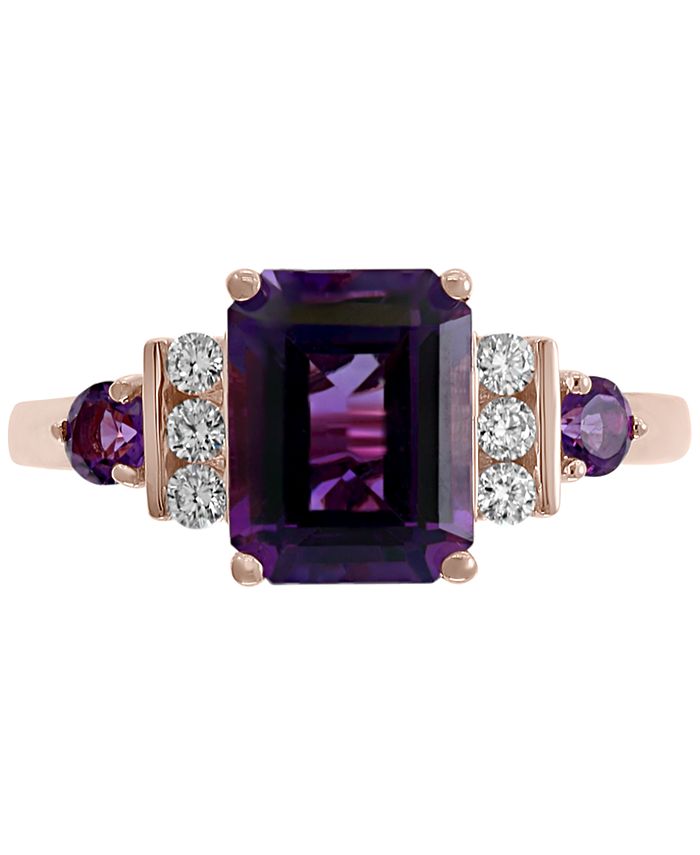 EFFY Collection EFFY® Amethyst (2-1/3 ct. t.w.) & Diamond (1/8 ct. t.w ...
