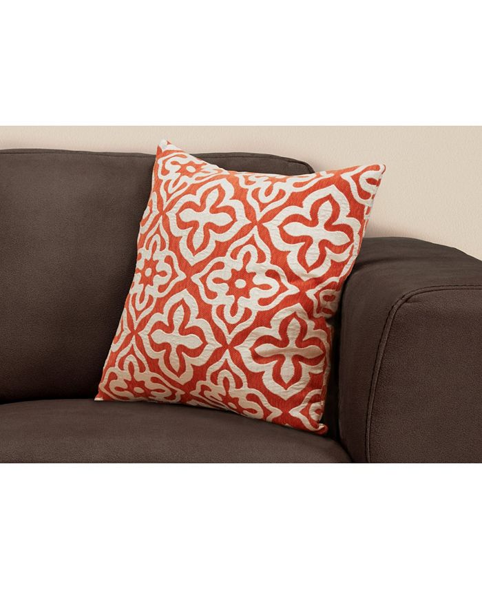 Monarch Specialties 18" x 18" Motif Design Pillow - Macy's