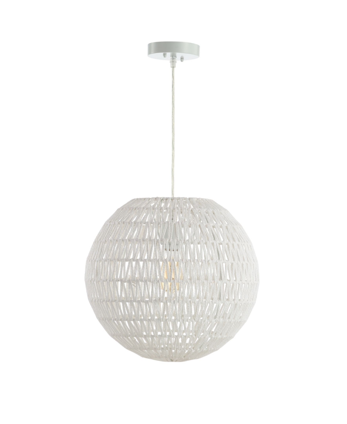 Click here for Jonathan Y Luna 15.7 Woven Rattan Orb Led Pendant... prices