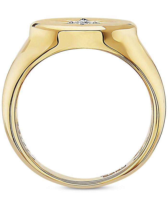 EFFY Collection EFFY® Men's Diamond Star Ring (1/10 ct. t.w.) in 14k ...