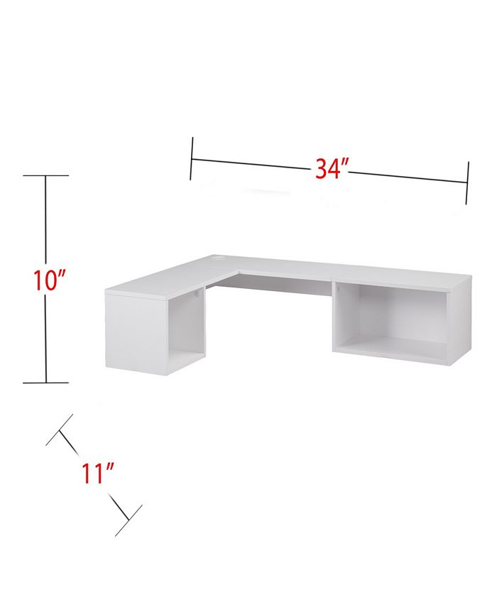 Southern Enterprises Barnes Wall Mount Corner Desk - Macy's