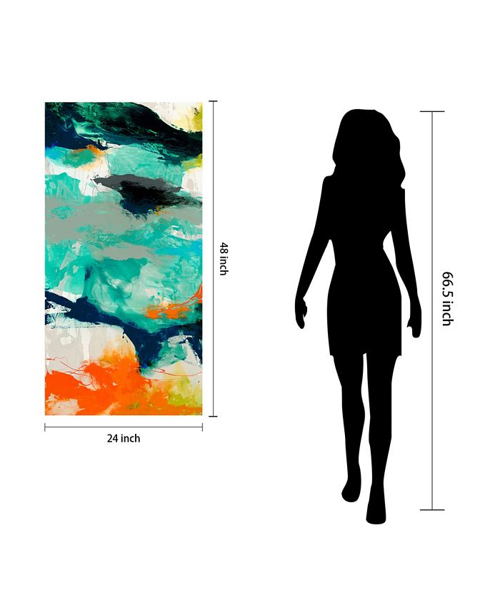 Empire Art Direct 'Tidal Abstract 2' Frameless Free Floating Tempered ...