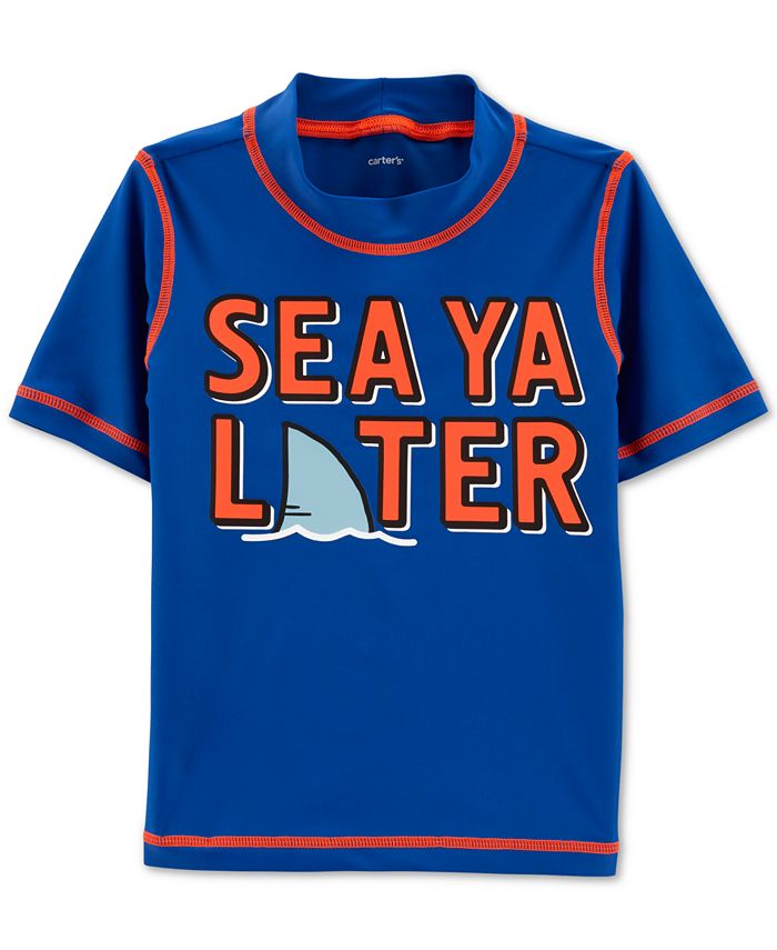 Carter's Baby Boys See Ya Later Shark-Print Rash Guard - Macy's