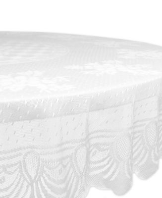 Floral Polyester Lace Tablecloth 63" Round - Macy's