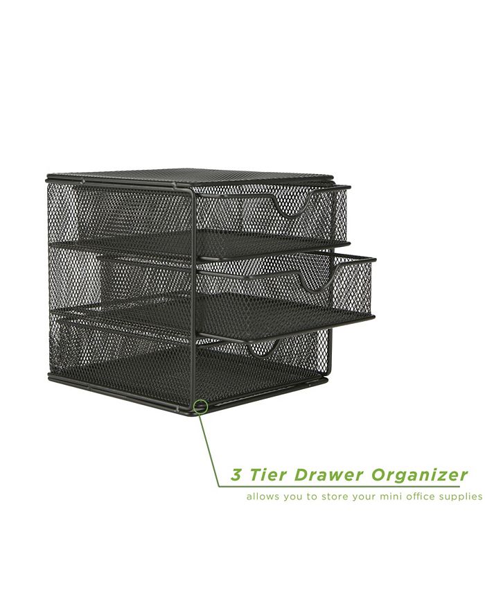 Mind Reader Mesh Mini 3 Tier Drawer Organizer - Macy's