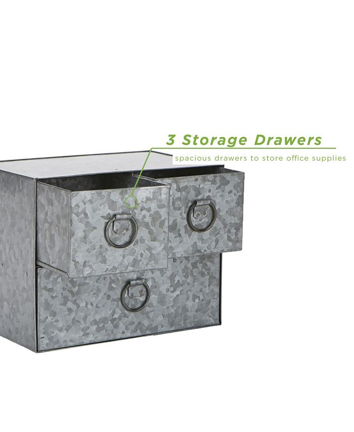 Mind Reader 3 Drawer Iron Storage Cabinet, Multi - Macy's