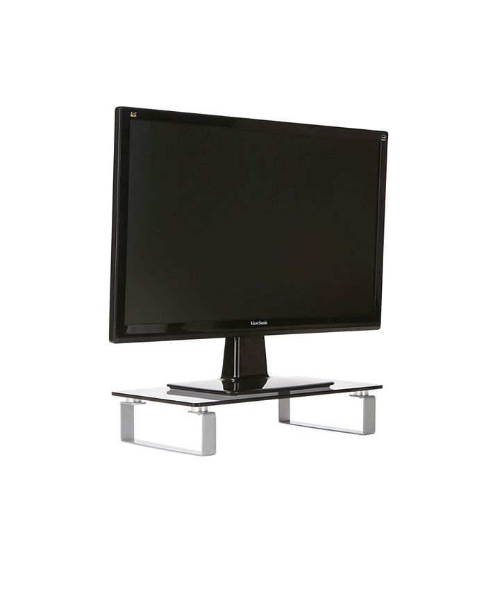 Mind Reader Glass Monitor Stand Riser For Computer, Laptop, Desk, Imac ...