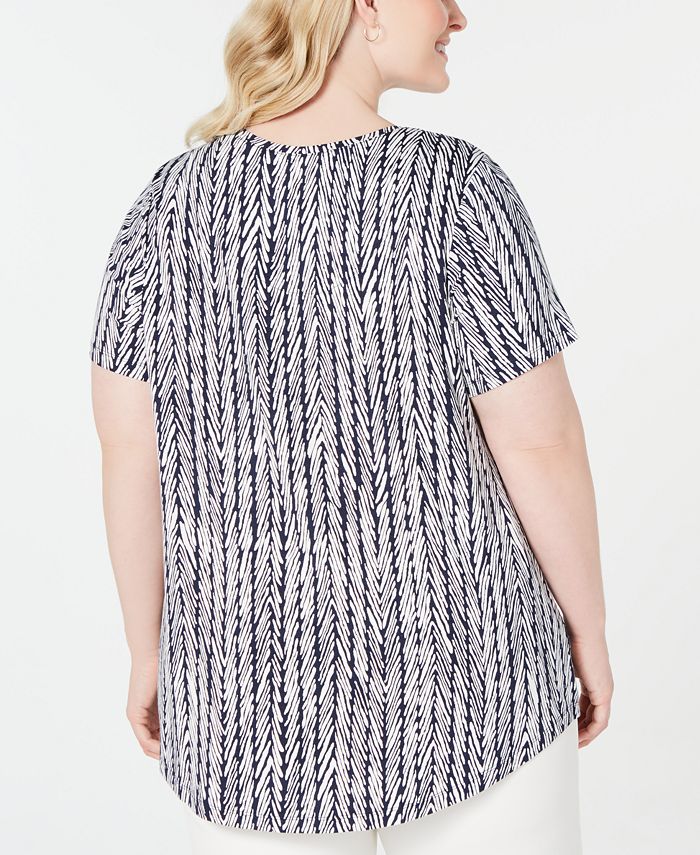 JM Collection Plus Size Printed Top, Created for Macy's - Macy's