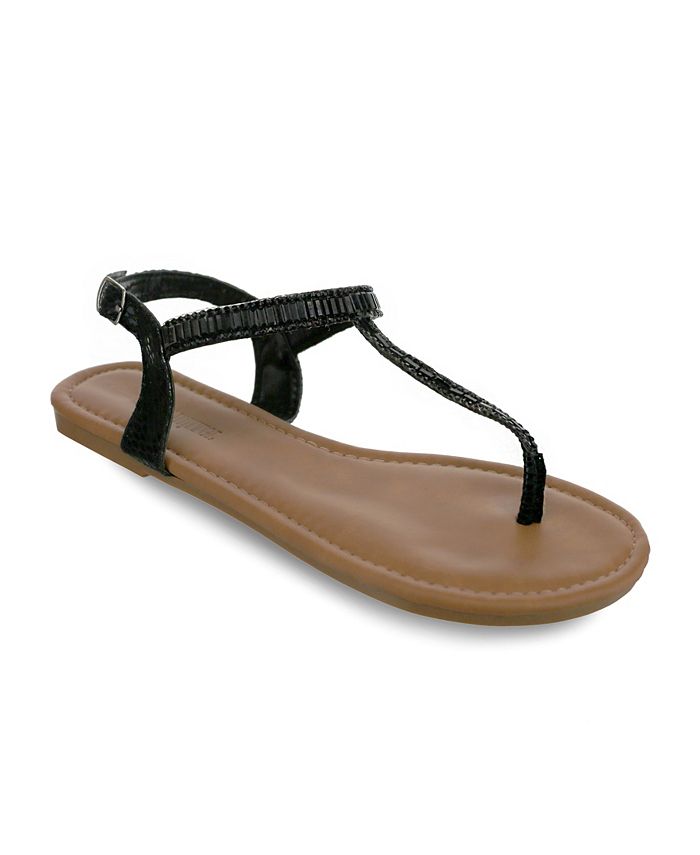 Olivia Miller Melbourne Multi Rhinestone Sandals - Macy's