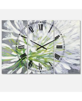 Designart Traditional 3 Panels Metal Wall Clock - Macy's