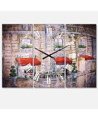 Designart Traditional 3 Panels Metal Wall Clock - Macy's