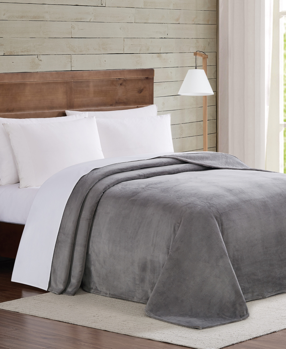 Click here for Truly Soft Velvet Plush Blanket  Full/Queen - Grey prices
