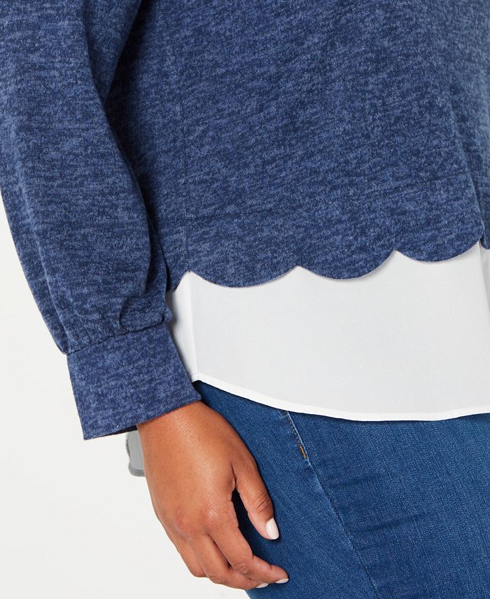 Monteau Trendy Plus Size Layered-Look Top - Macy's