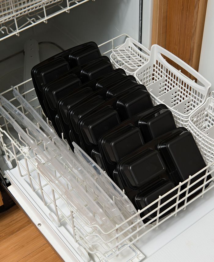 California Home Goods Meal Prep Haven 3 Compartment Food Containers ...