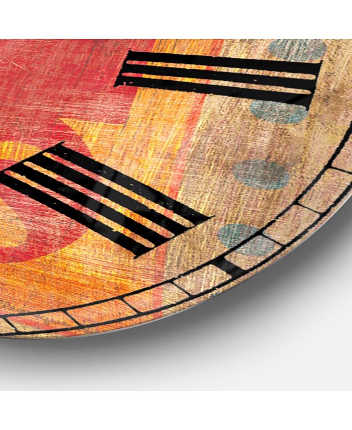 Designart Bohemian Chic Oversized Metal Wall Clock - Macy's