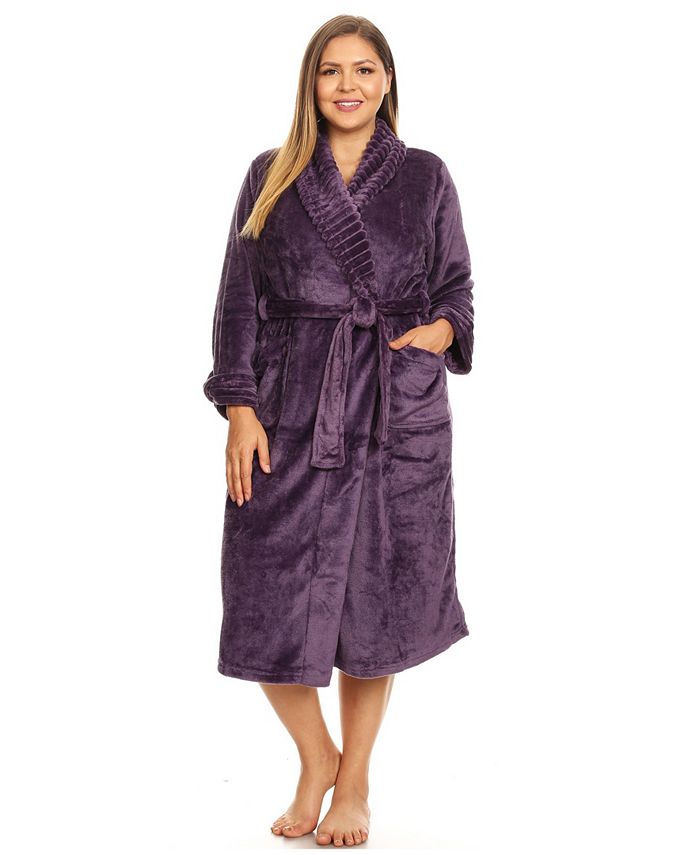 White Mark Super Soft Lounge Robe - Macy's