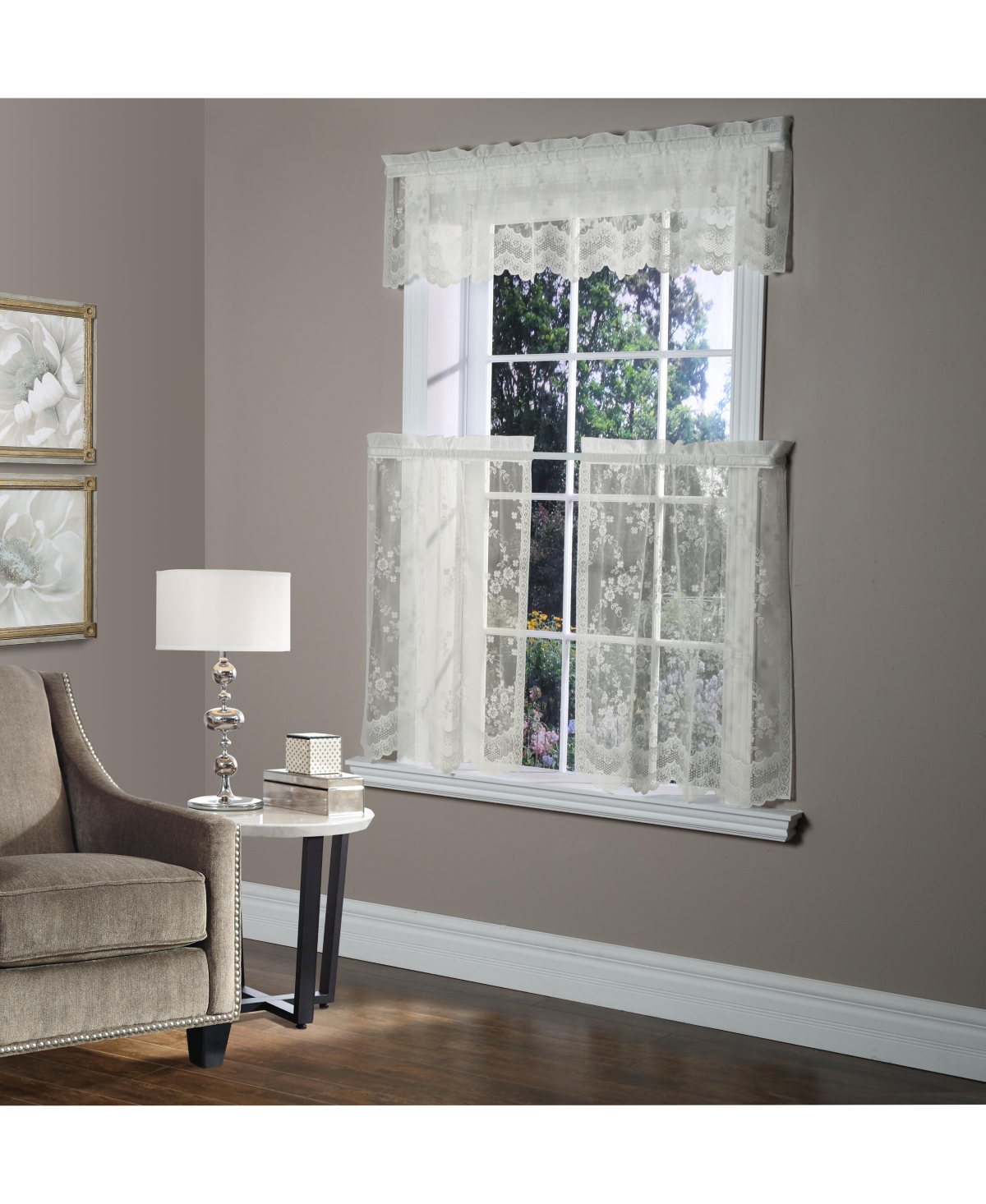 Click here for Habitat Mona Lisa Jacquard Scalloped Lace Tailored... prices