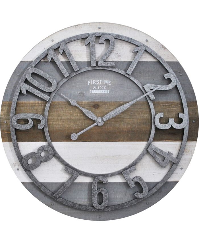 FIRSTIME & CO Shabby Planks Wall Clock - Macy's