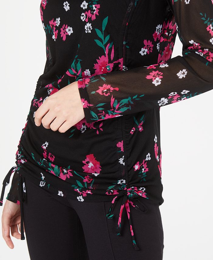 INC International Concepts INC Printed Ruched Tie Top, Created for Macy ...