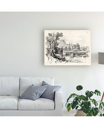 Trademark Global J.D. Harding Idyllic Landscape I Canvas Art - 37" x 49 ...