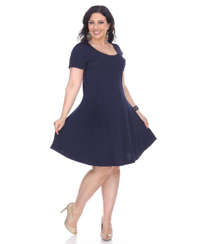 White Mark Women's Plus Size Cara Dress - Macy's