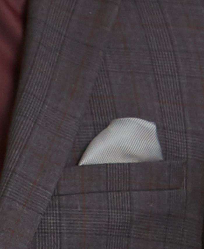 Bar III Men's Slim-Fit Gray Plaid Suit Separate Jacket, Created for ...