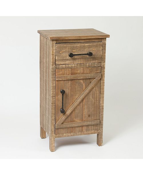 Luxen Home Rustic Wood Small Console Cabinet & Reviews - Furniture - Macy's