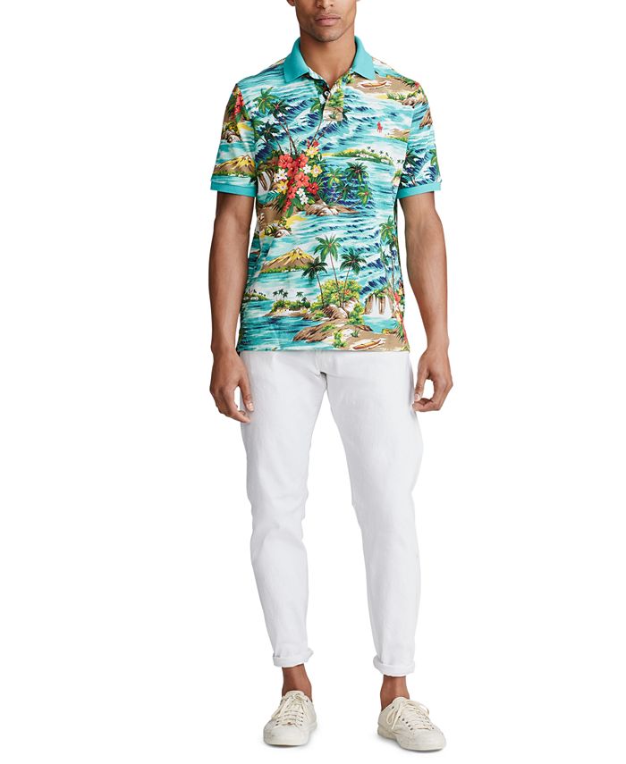 Polo Ralph Lauren Men's Classic Fit Tropical-Print Polo Shirt - Macy's