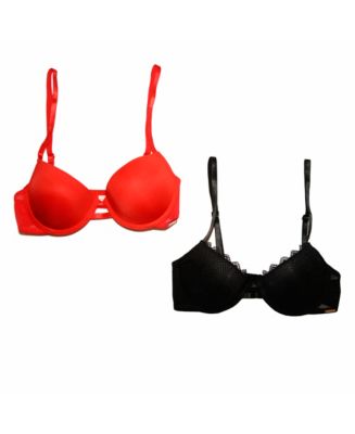 BCBGMAXAZRIA 2 Pack Underwire Chevron Lace Demi Bra - Macy's