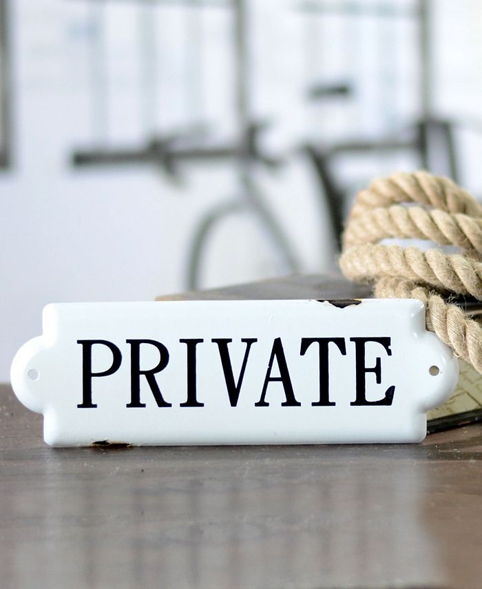 VIP Home & Garden Metal "Private" Word Art - Macy's