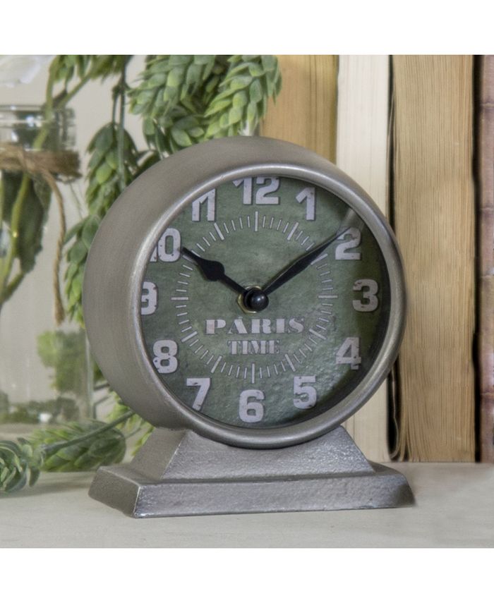 VIP Home & Garden Metal "Paris" Table Clock - Macy's