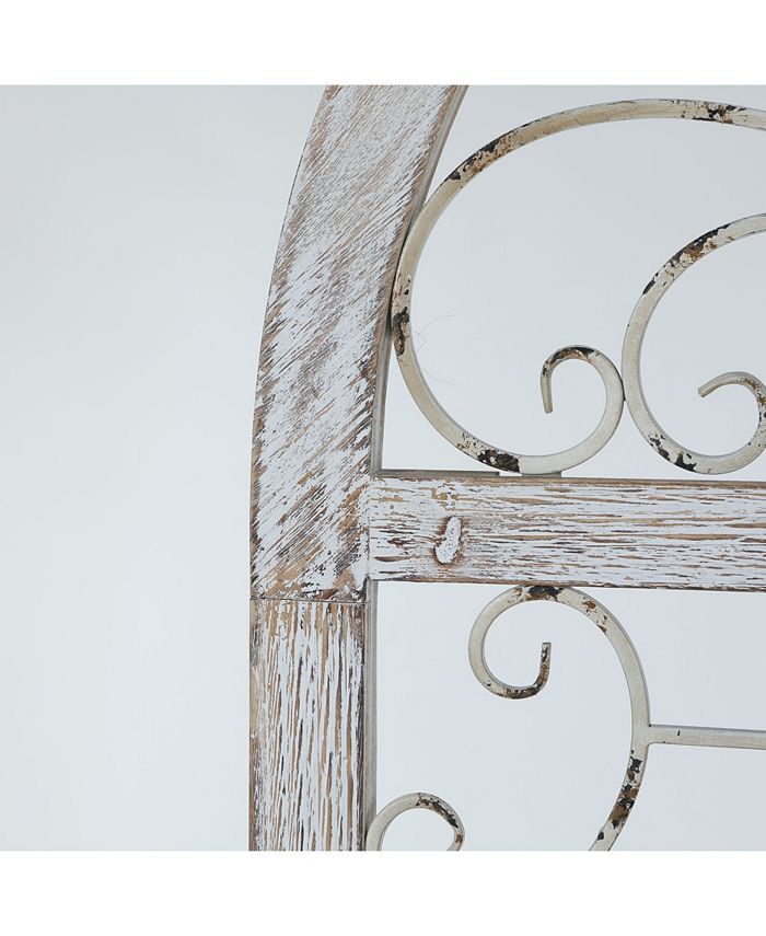 Luxen Home Metal Window Scroll Wall Decor - Macy's