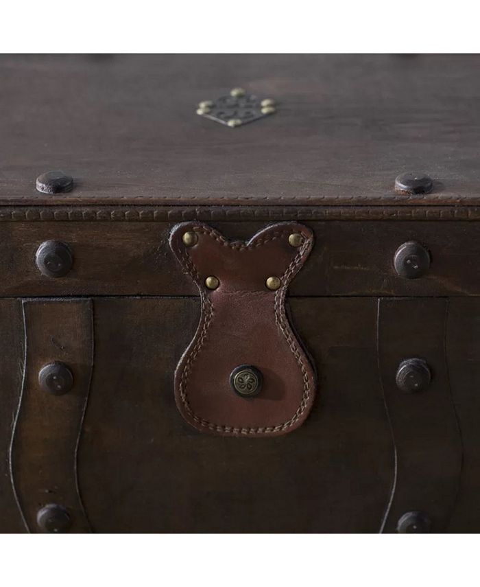 Vintiquewise Antique Style Distressed Wooden Pirate Treasure Chest ...