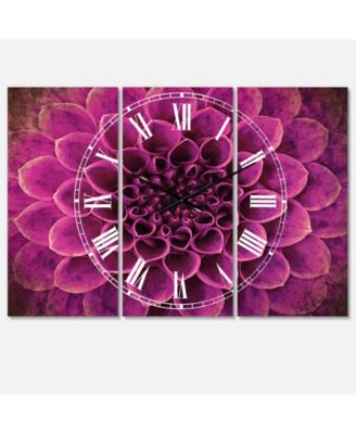 Designart Traditional 3 Panels Metal Wall Clock - Macy's