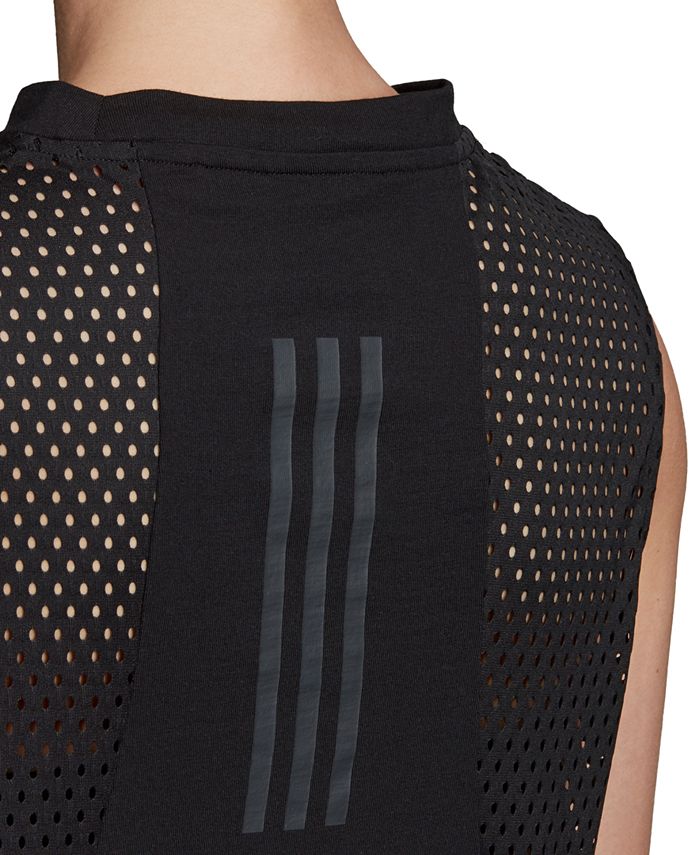 adidas Women's ID Long Mesh Sleeveless T-Shirt - Macy's
