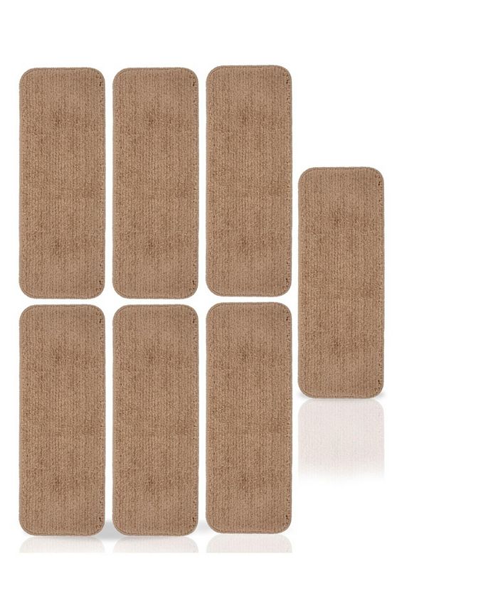 Ottomanson Softy Collection Solid Skid Resistant Rubber Backing Set of ...