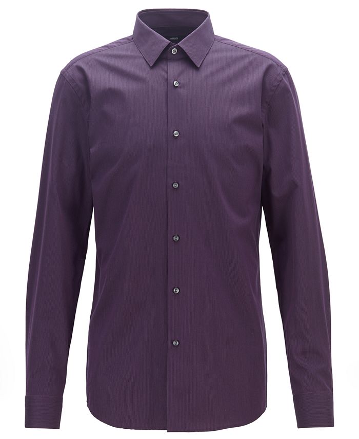 Hugo Boss BOSS Men's Isko Slim-Fit Cotton Shirt - Macy's