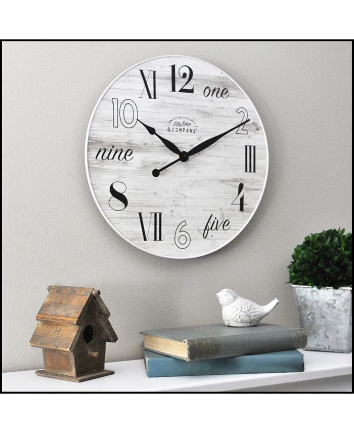 FIRSTIME & CO 12" Cottage Plank Wall Clock - Macy's
