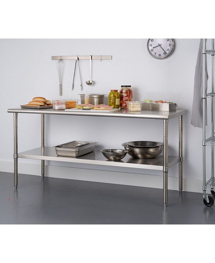 TRINITY Pro Ecostorage Stainless Steel Table & Reviews - Furniture - Macy's