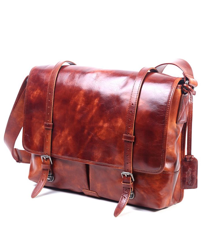 OLD TREND Speedwell Leather Messenger Bag - Macy's