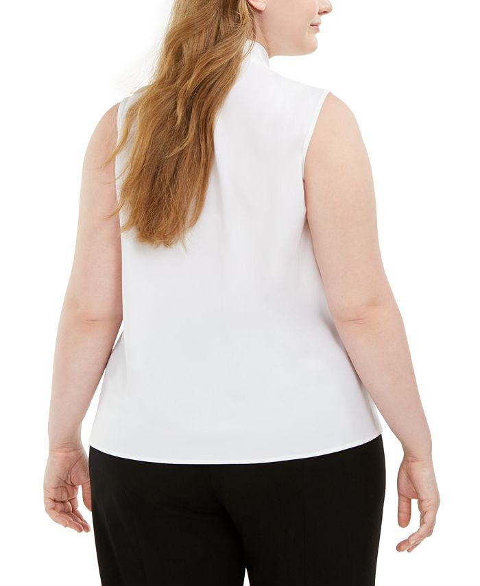 Kasper Plus Size Bow Top - Macy's