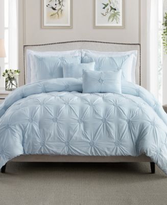 Floral Pintuck Full/Queen Comforter Set - Macy's