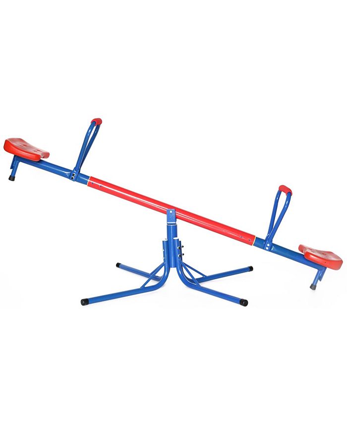 PawsMark Extendable Outdoor Red and Blue Metal Rotating Seesaw - Macy's