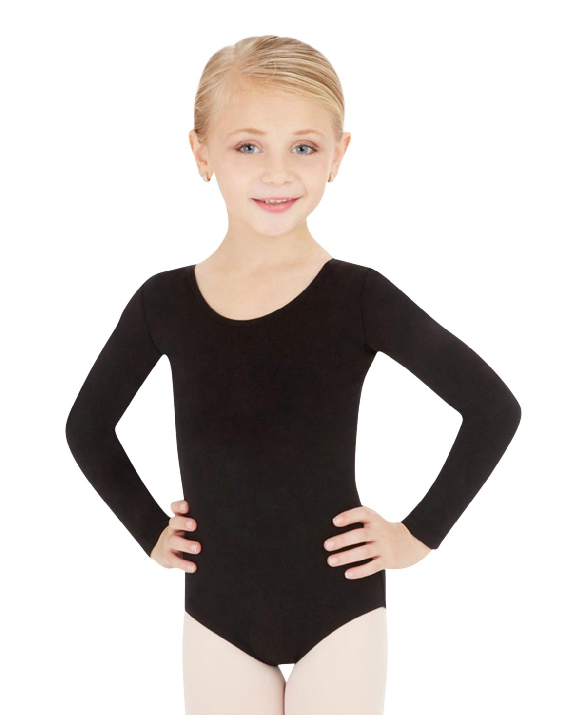 Click here for Capezio Girls Long Sleeve Leotard - Black prices
