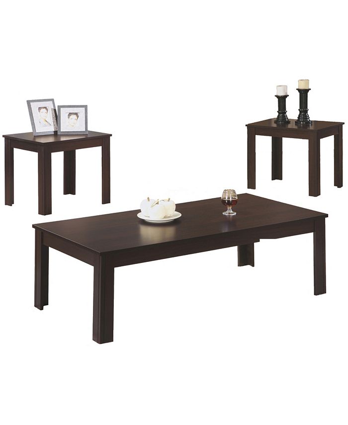 Monarch Specialties 3 Piece Table Set - Macy's