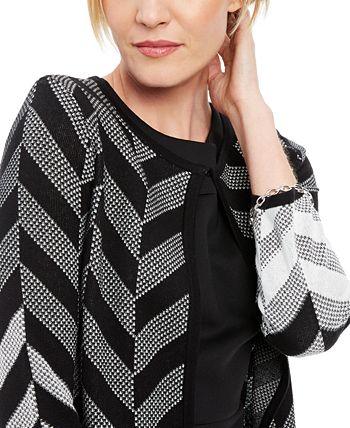 Kasper Chevron Cardigan Sweater - Macy's