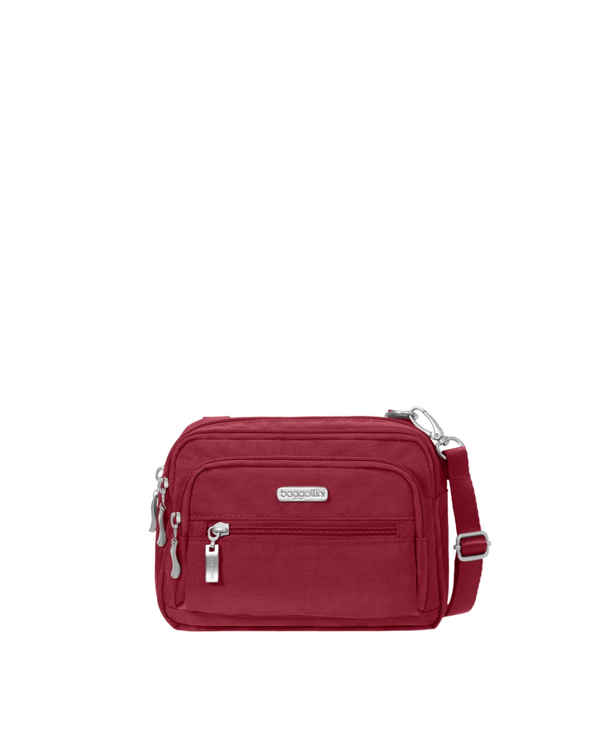 Click here for Baggallini Triple Zip Bag - Red prices