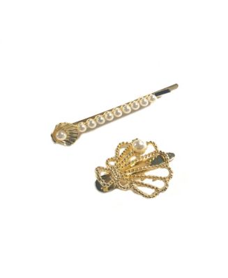 Soho Style Seashell Hair Clips with Imitation Pearls - Macy's