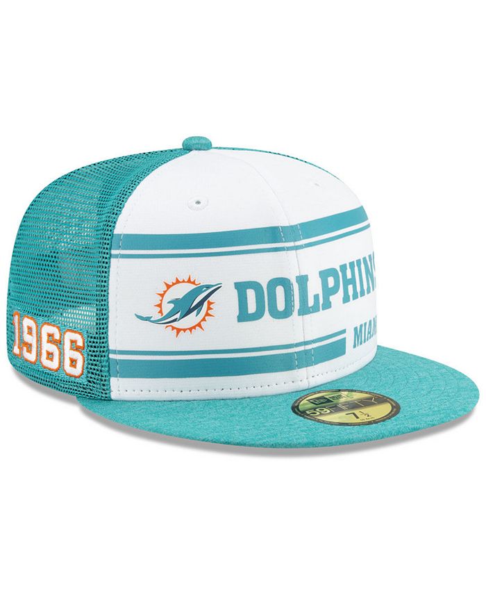 New Era Miami Dolphins On-Field Sideline Home 59FIFTY-FITTED Cap - Macy's