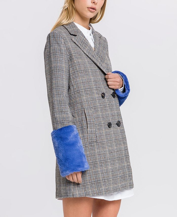 English Factory Jacket with Combo Faux Fur - Macy's